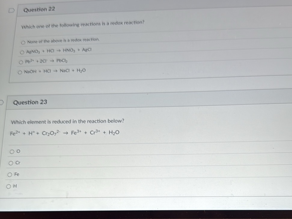 Question 22 Which one of the following | StudyX