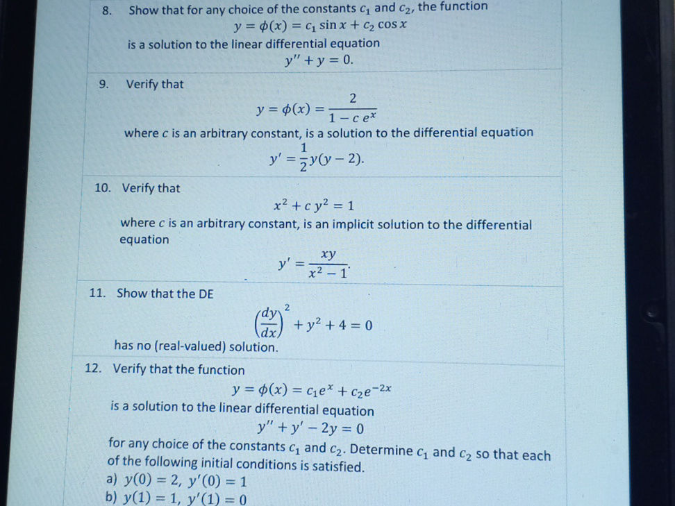 8. Show that for any choice of the constants | StudyX
