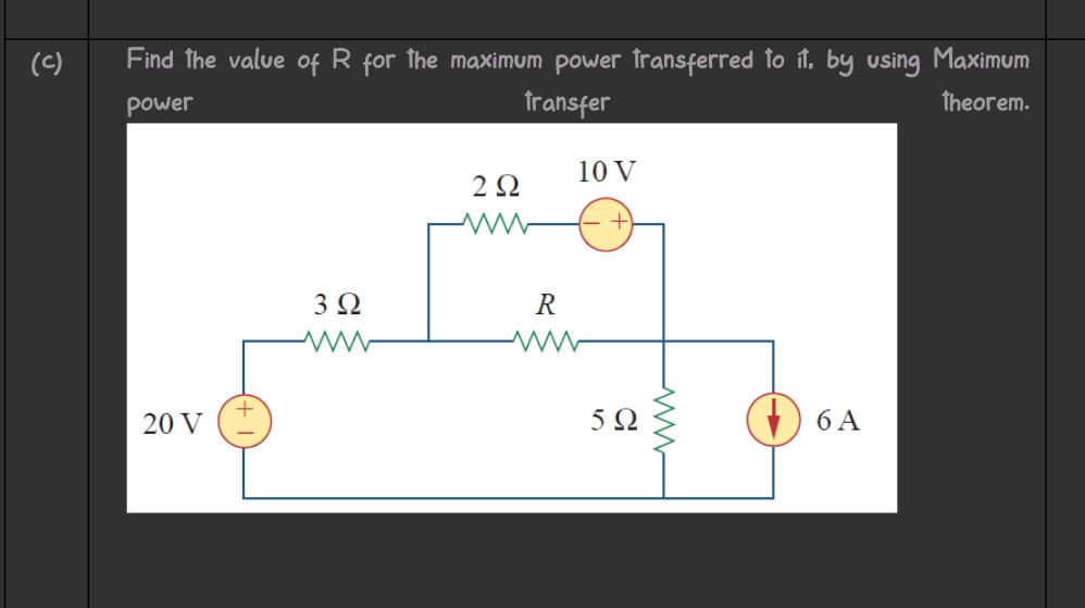 Find the value of R for the maximum power | StudyX