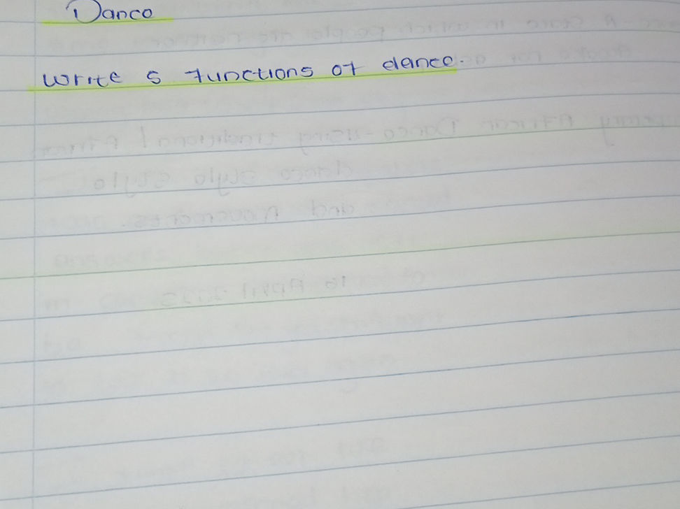 Functions of Dance | StudyX