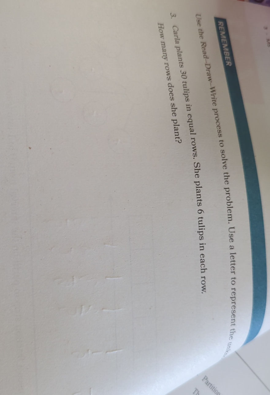 3. Carla plants 30 tulips in equal rows. She | StudyX