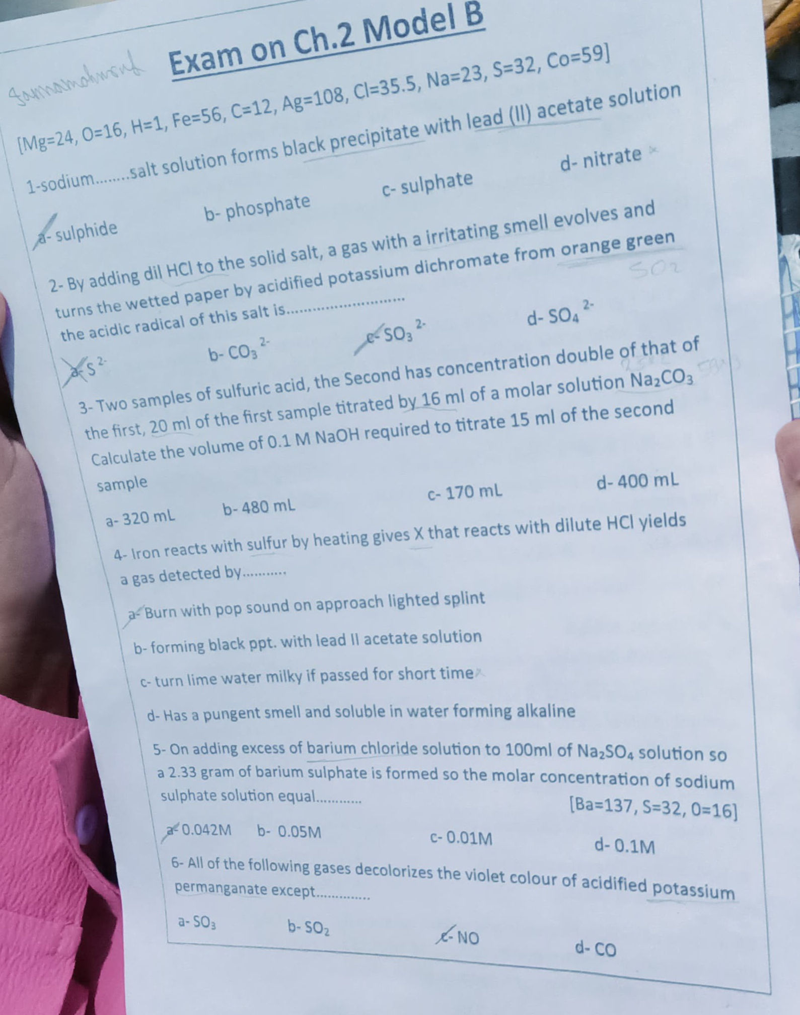 1- sodium.........salt solution forms black | StudyX