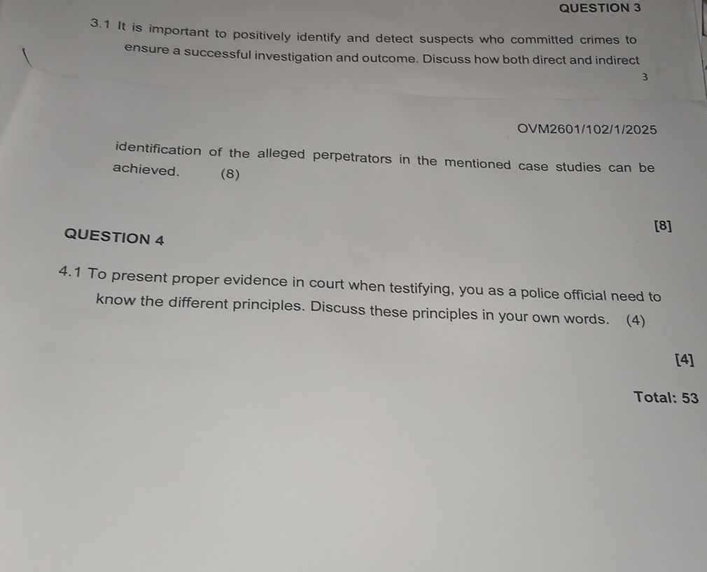 3.1 It is important to positively identify | StudyX