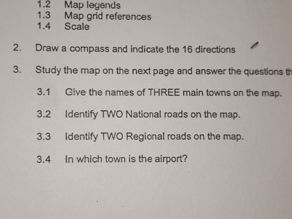 2. Draw a compass and indicate the 16 | StudyX