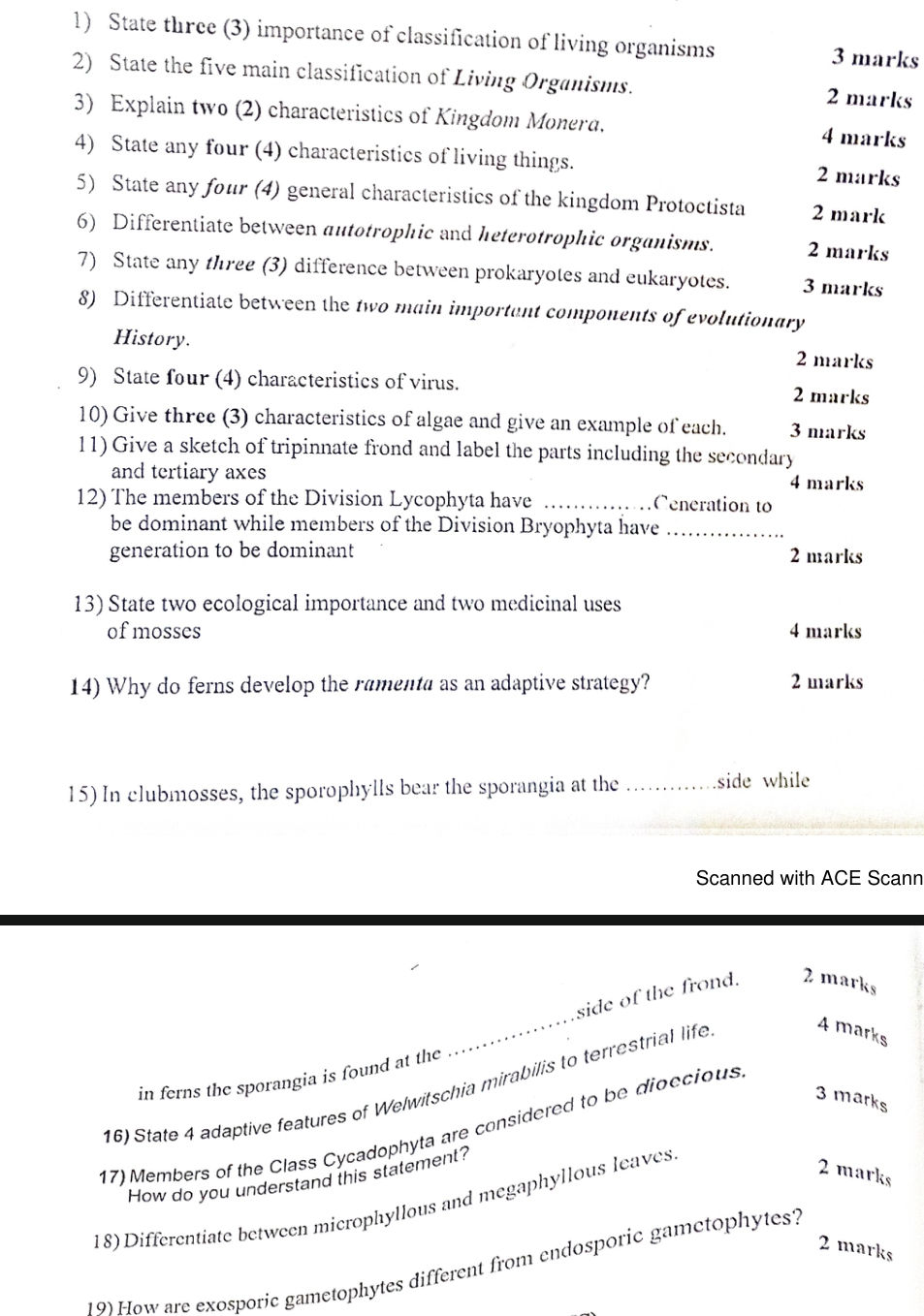 1) State three (3) importance of | StudyX