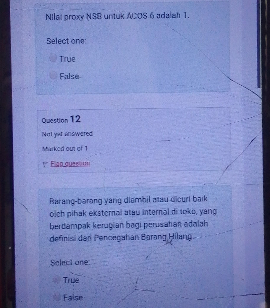 Nilai proxy NSB untuk ACOS 6 adalah 1. | StudyX