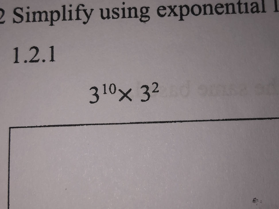Simplify using exponential laws. 1. 2. 1 | StudyX
