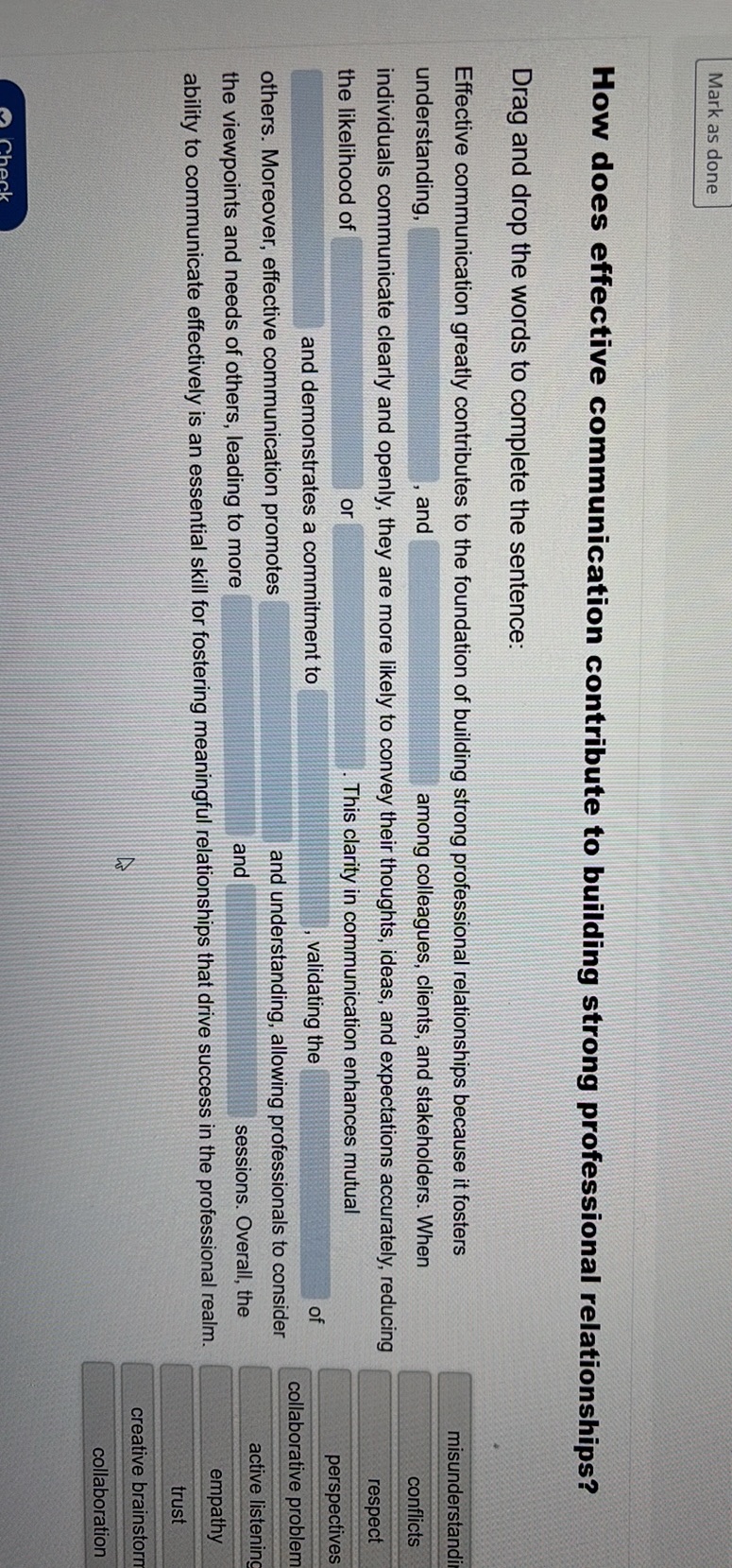 How does effective communication contribute | StudyX