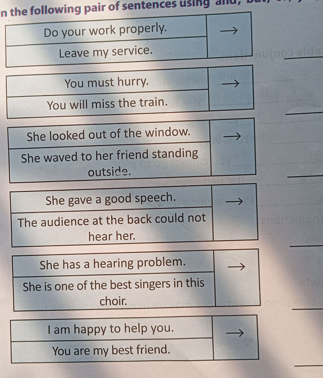 In the following pair of sentences using | StudyX