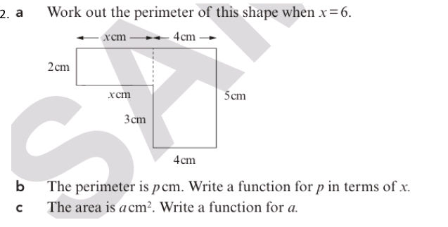 2. a Work out the perimeter of this shape | StudyX
