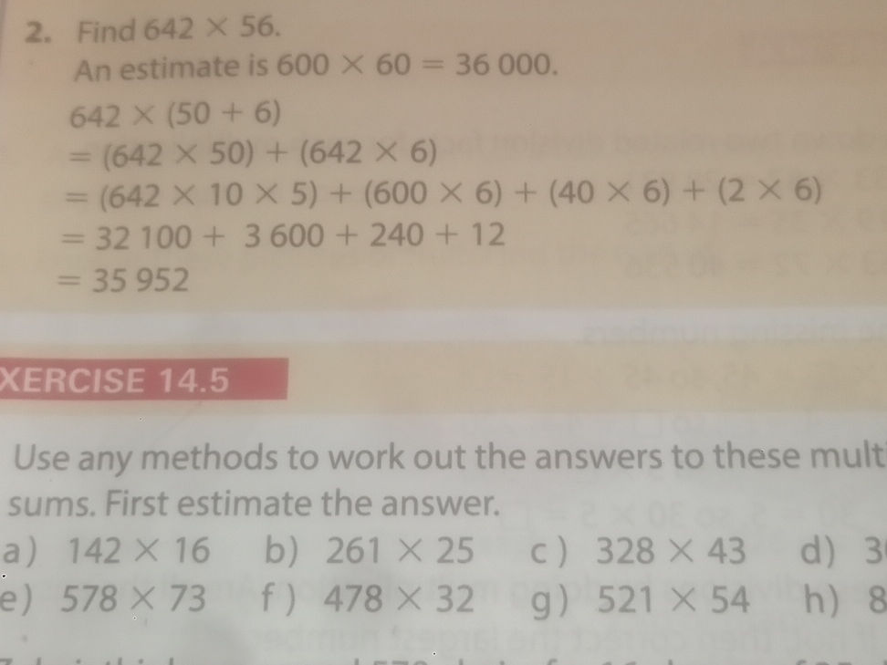2. Find $642 56$. An estimate is $600 | StudyX