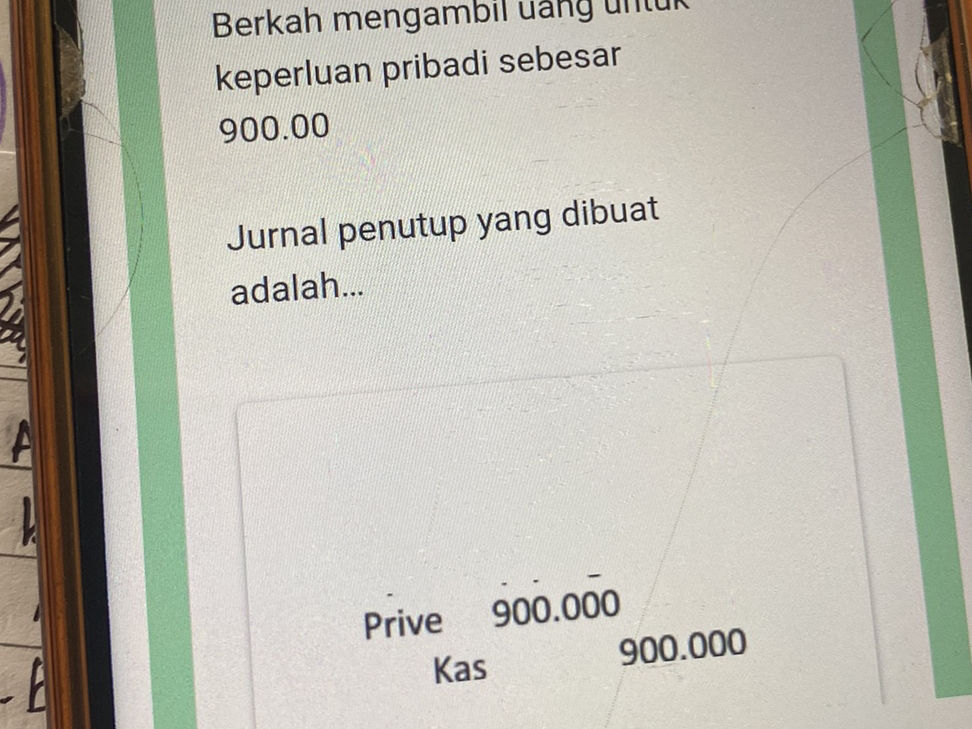 Berkah mengambil uang untuk keperluan | StudyX