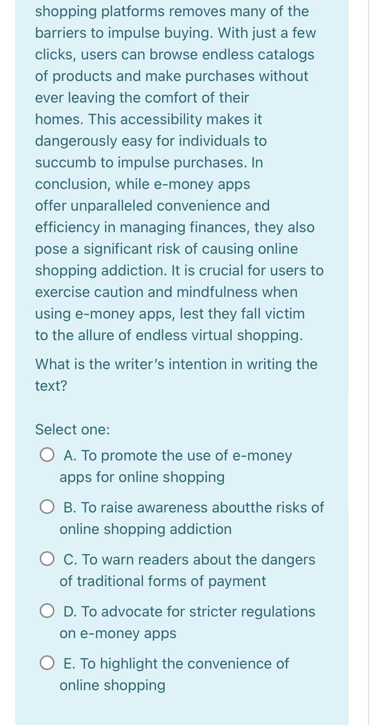 What is the writer's intention in writing | StudyX