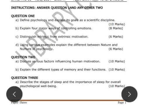 INSTRUCTIONS: ANSWER QUESTION 1 AND ANY | StudyX