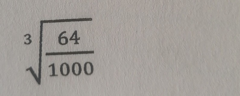 Cube root of 64/1000 | StudyX