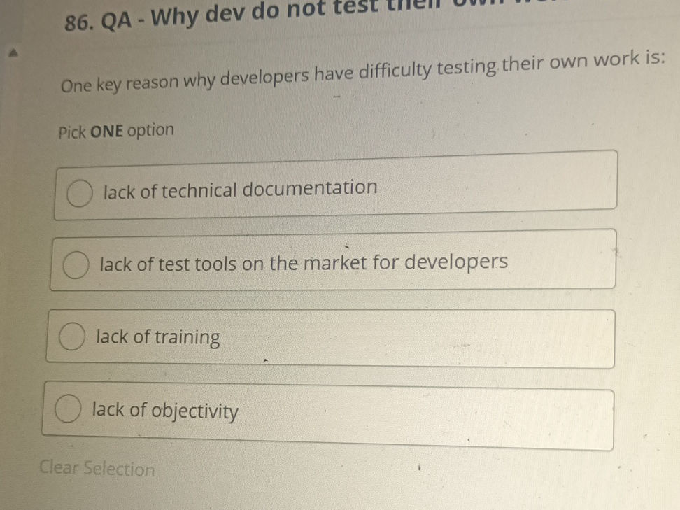 86. QA - Why dev do not test their own work | StudyX