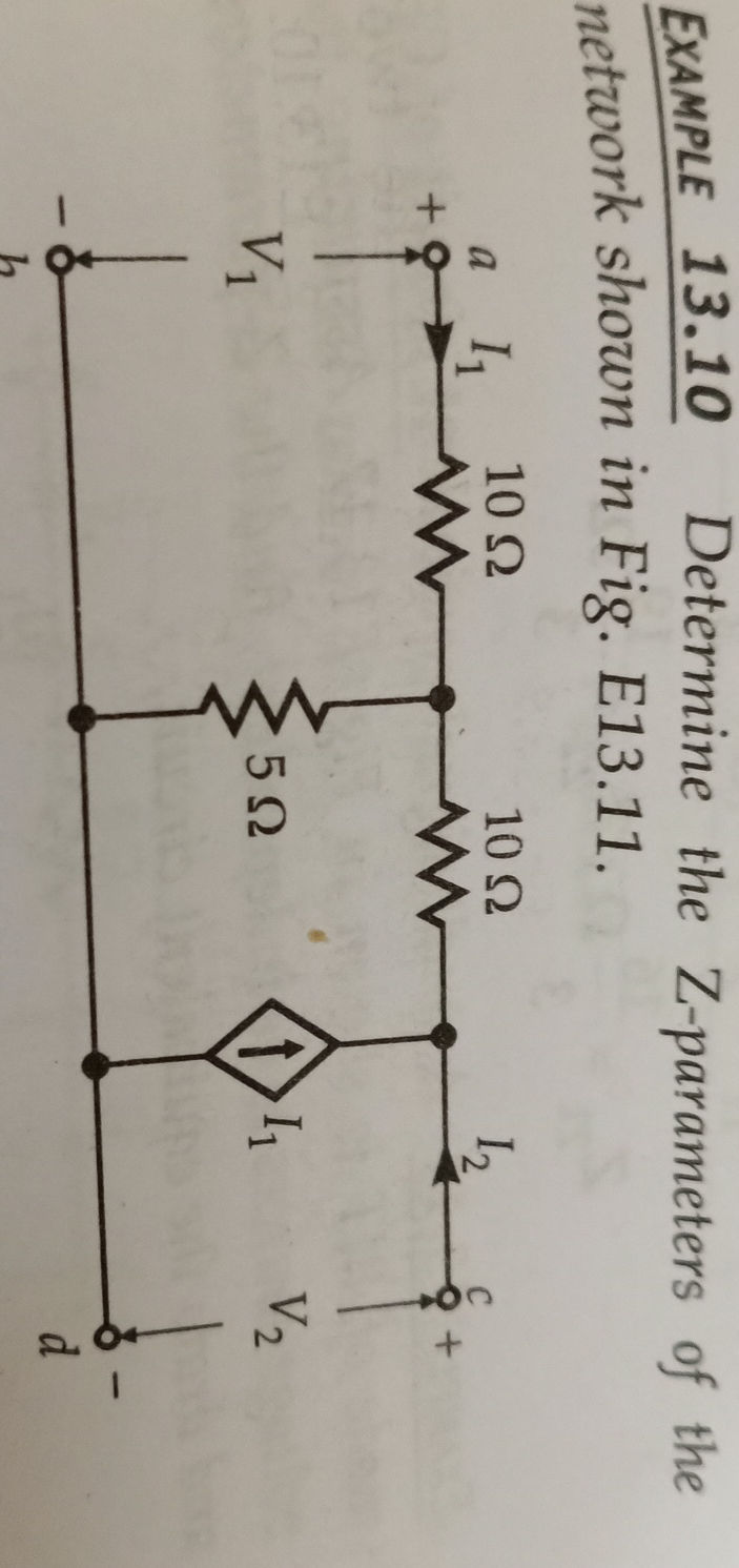EXAMPLE 13.10 Determine the Z-parameters of | StudyX