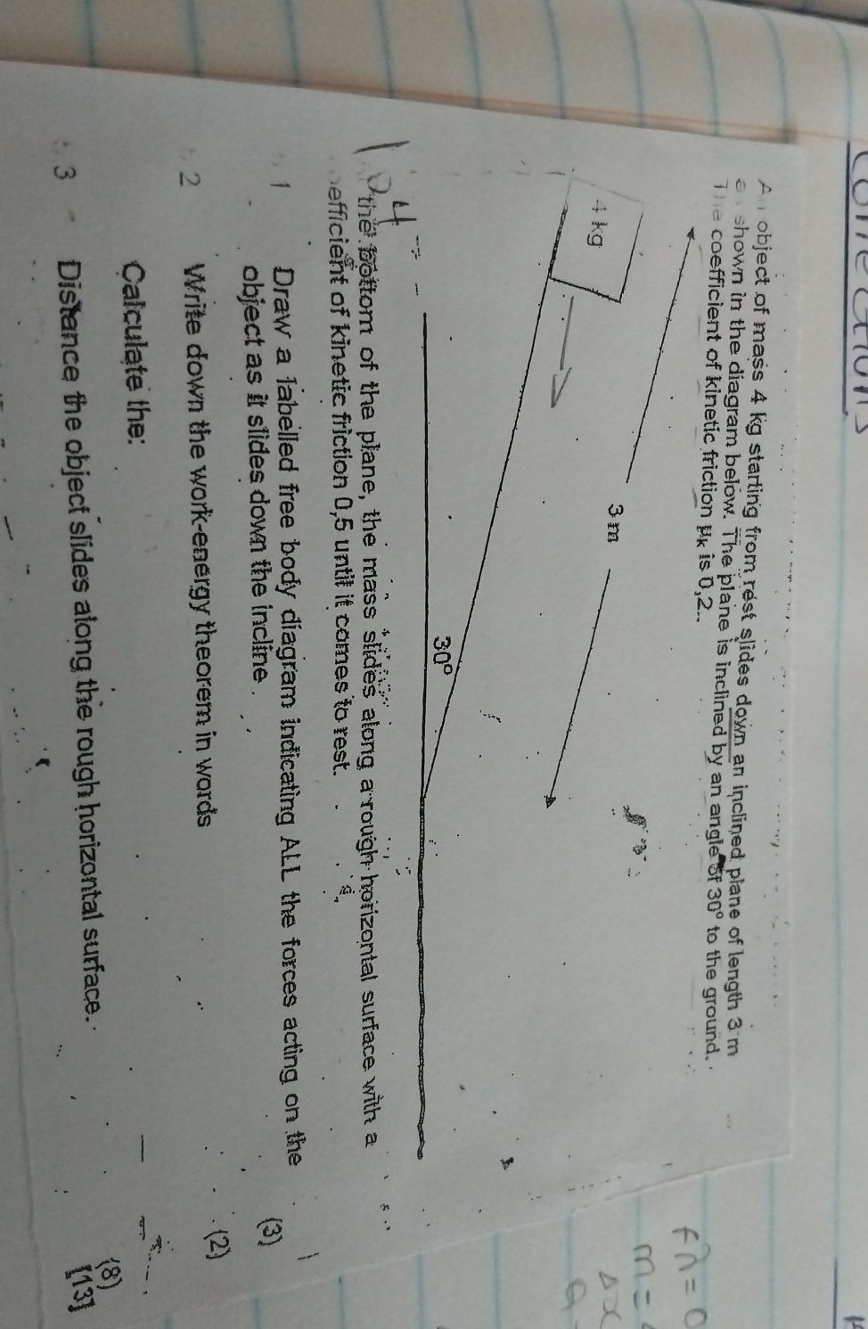 An object of mass 4 kg starting from rest | StudyX