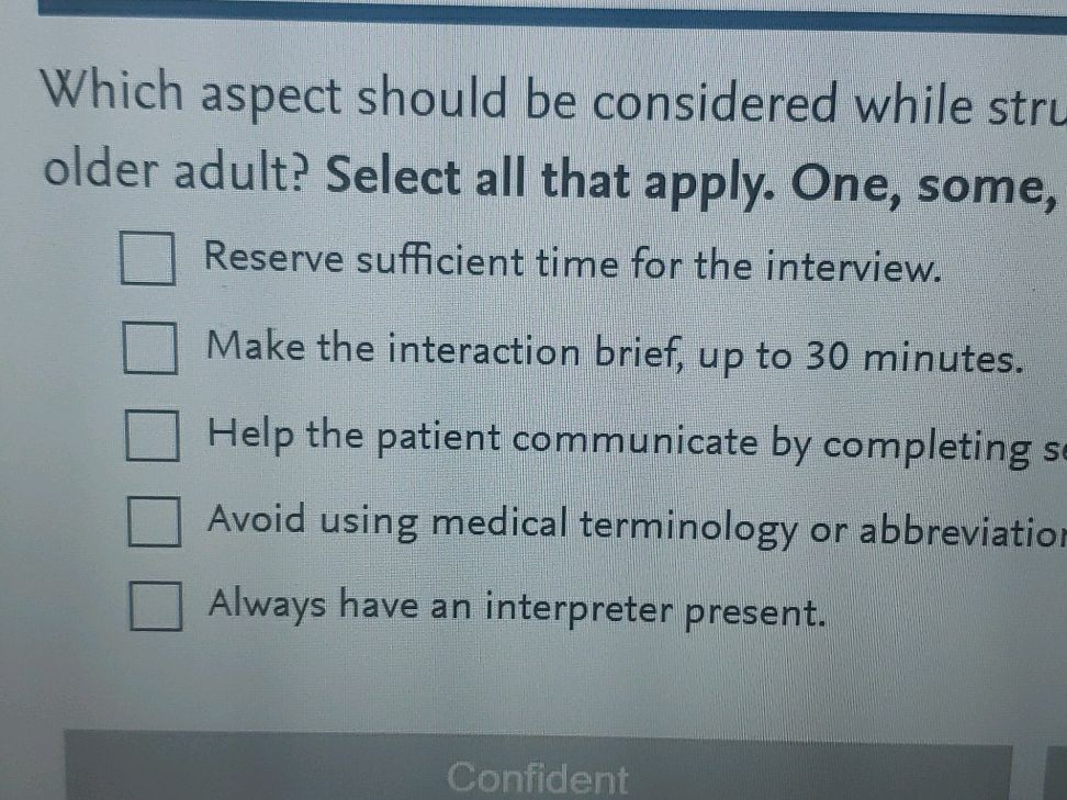 Which aspect should be considered while stru | StudyX