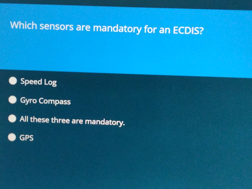 Which sensors are mandatory for an ECDIS?