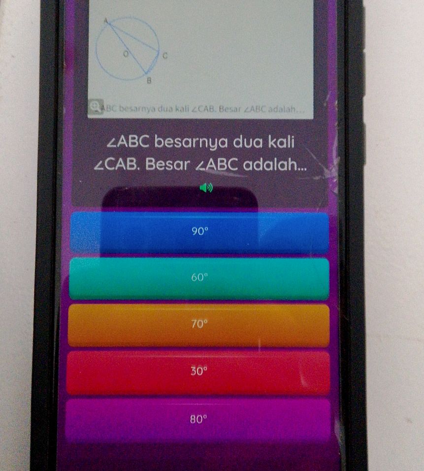 ∠ABC besarnya dua kali ∠CAB. Besar ∠ABC | StudyX
