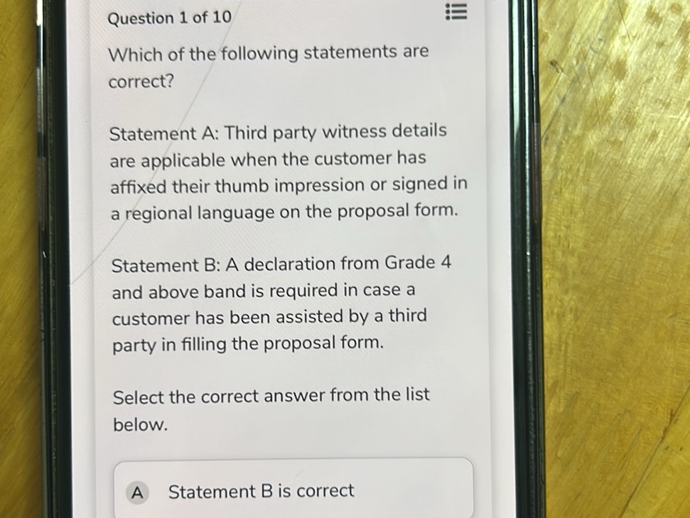 Question 1 of 10 Which of the following | StudyX