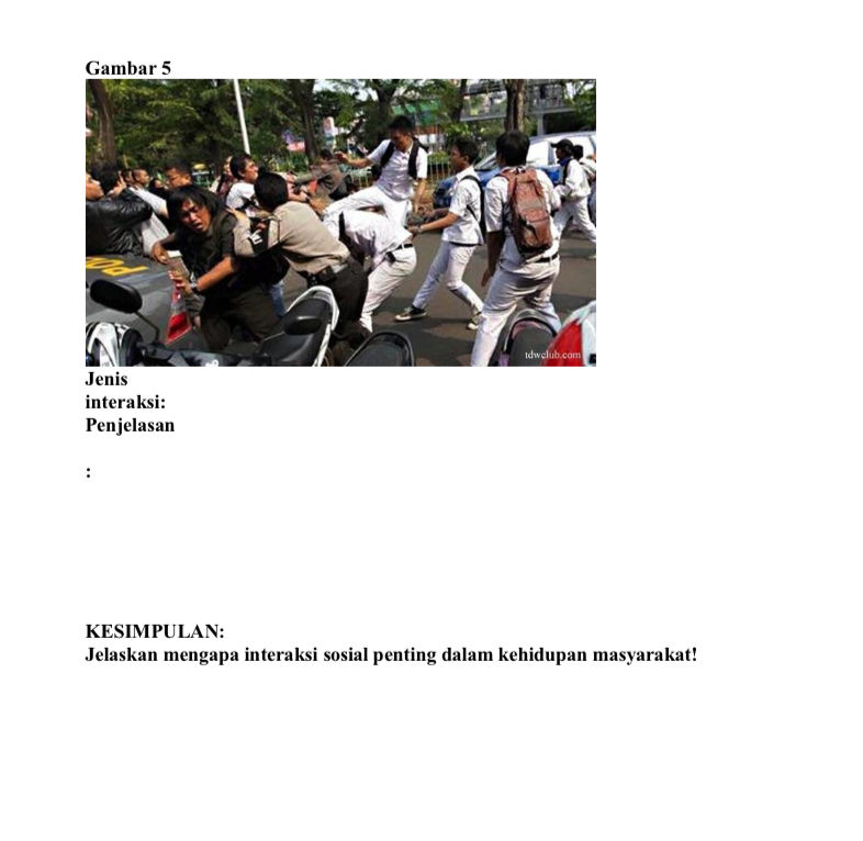 Jenis interaksi: Penjelasan: KESIMPULAN: | StudyX