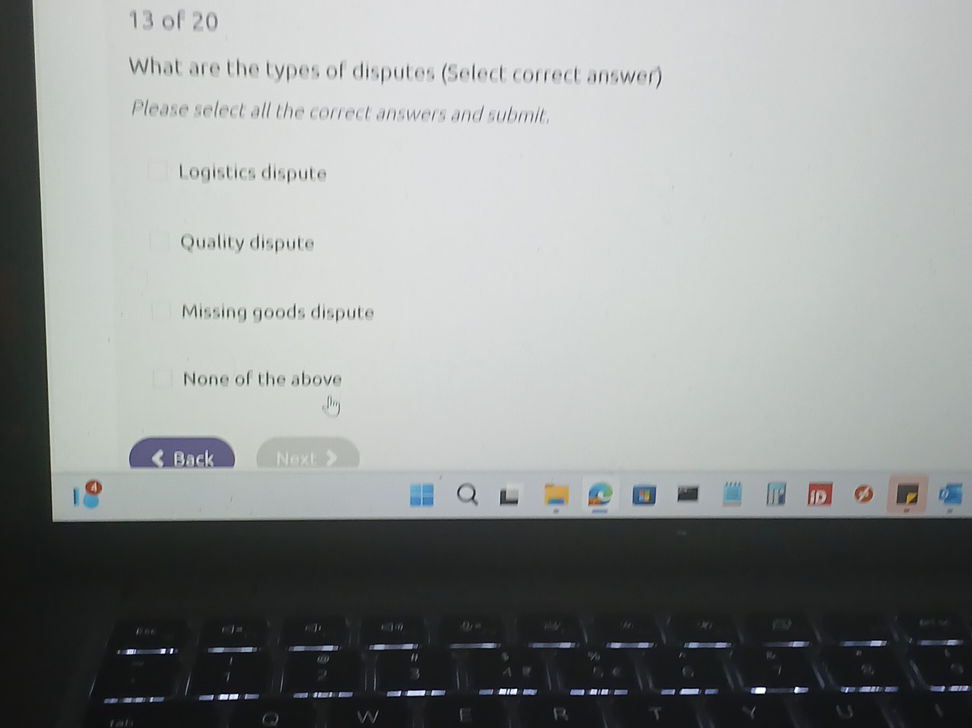 What are the types of disputes (Select | StudyX