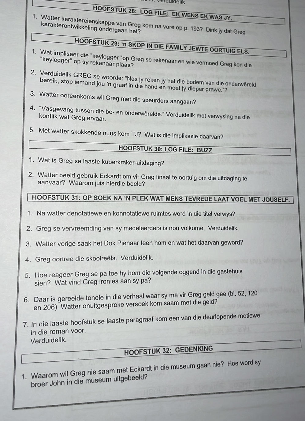 HOOFSTUK 28: LOG FILE: EK WENS EK WAS JY. | StudyX