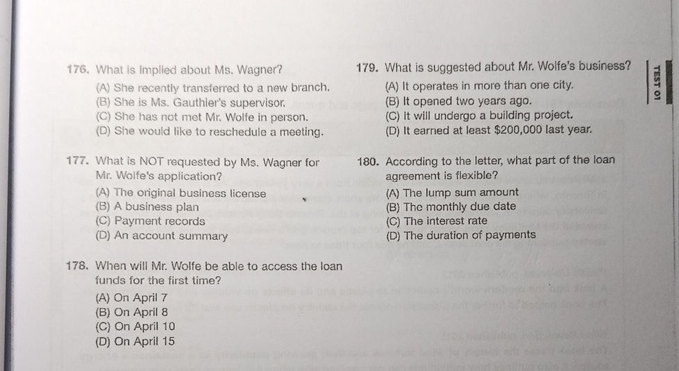 176. What is implied about Ms. Wagner? (A) | StudyX