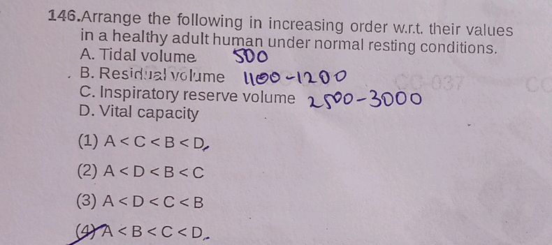 146. Arrange the following in increasing | StudyX