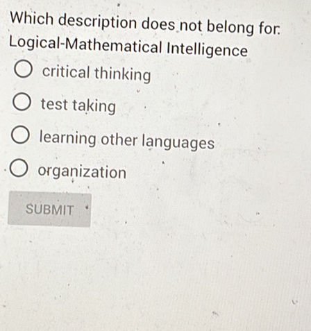 Which description does not belong for | StudyX