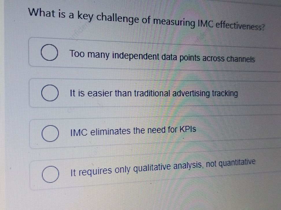 What is a key challenge of measuring IMC | StudyX