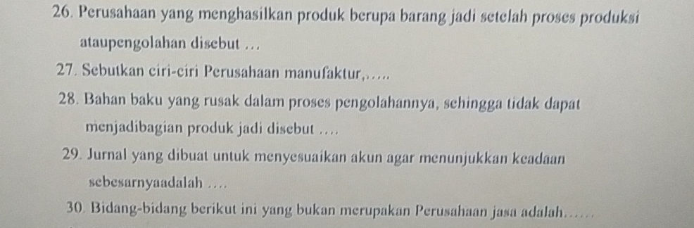 26. Perusahaan yang menghasilkan produk | StudyX