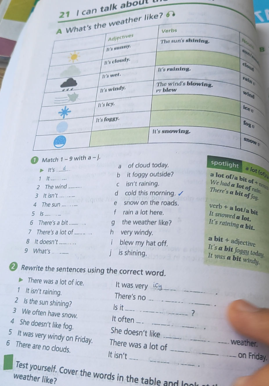 A What's the weather like? | Adjectives | | StudyX