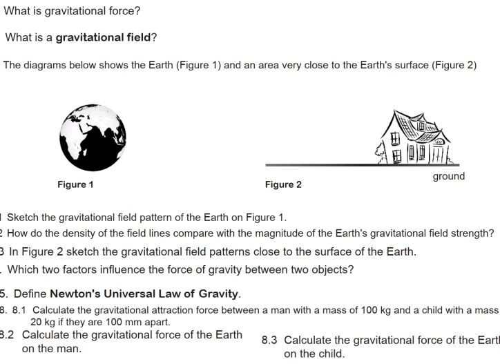 What is gravitational force? What is a | StudyX