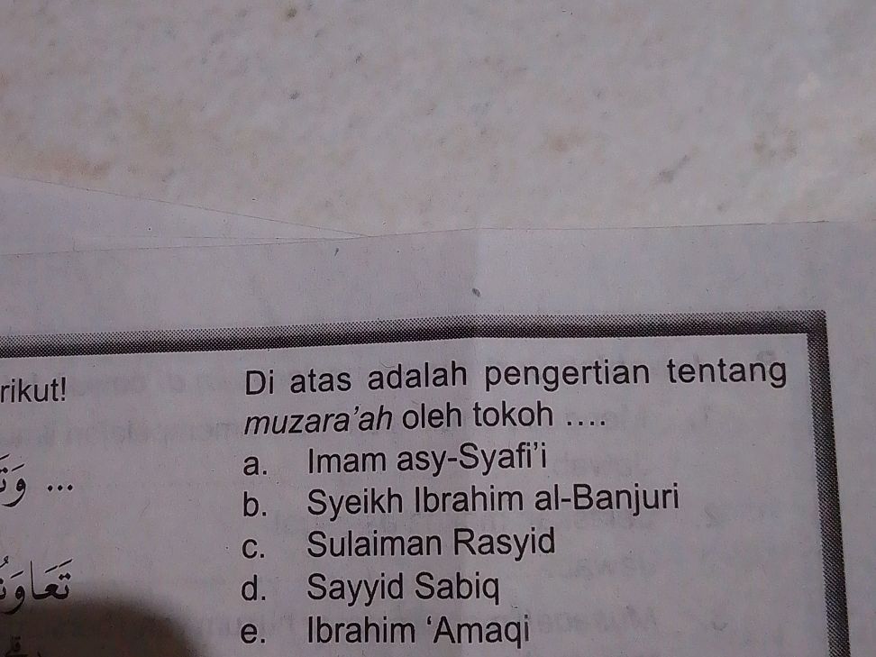 Di atas adalah pengertian tentang muzara'ah | StudyX