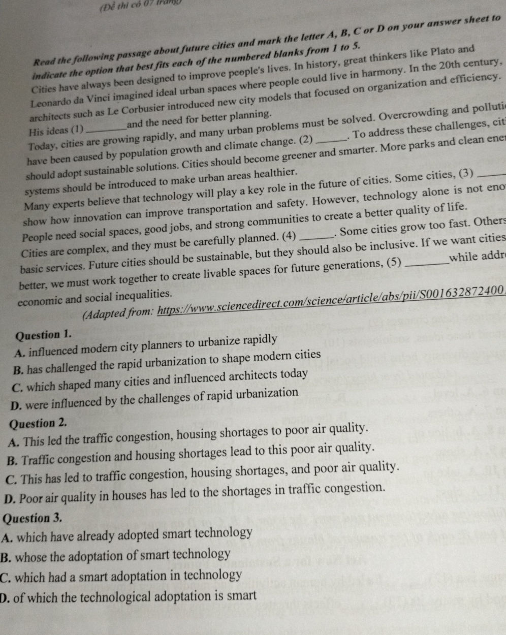 Read the following passage about future | StudyX