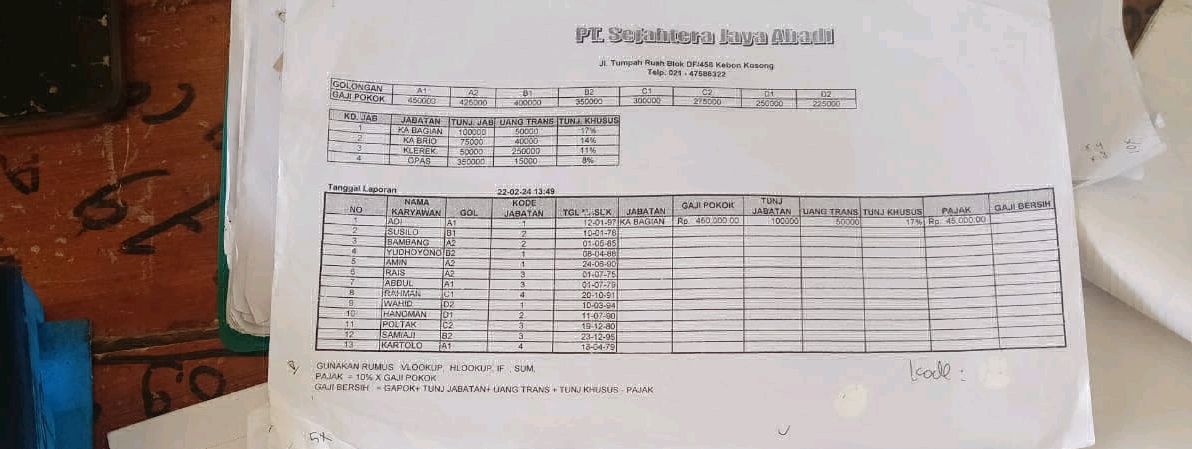 ```markdown **Gunakan rumus VLOOKUP, | StudyX