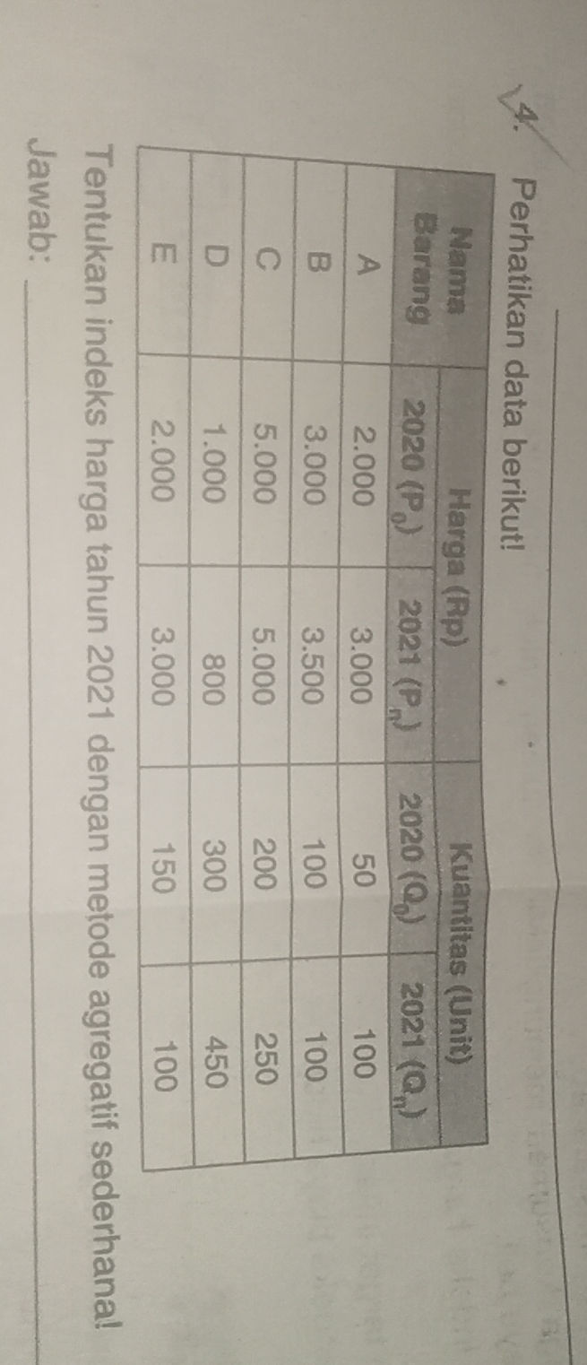 Perhatikan data berikut! | Nama Barang | | StudyX