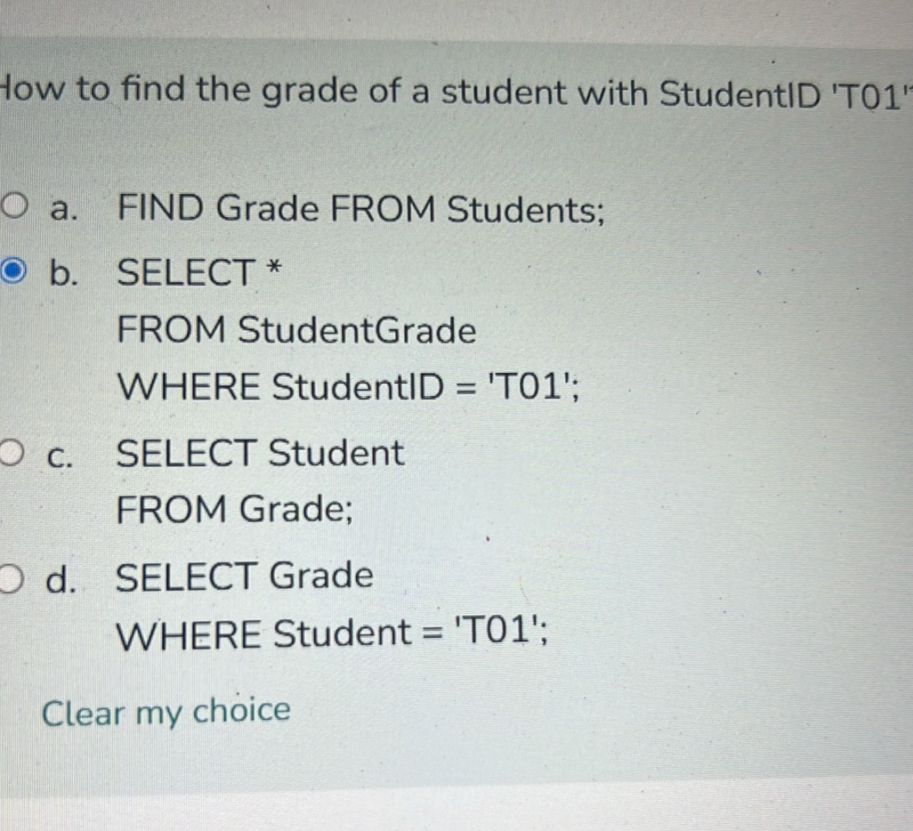 How to find the grade of a student with | StudyX