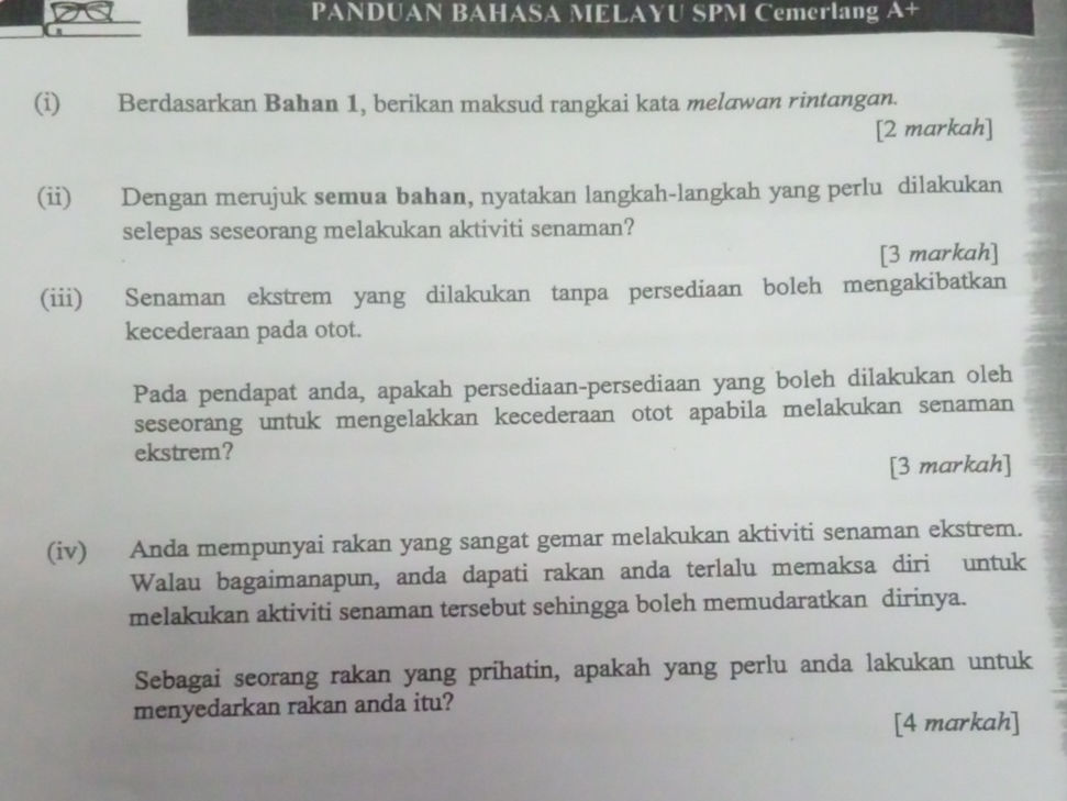 (i) Berdasarkan Bahan 1, berikan maksud | StudyX