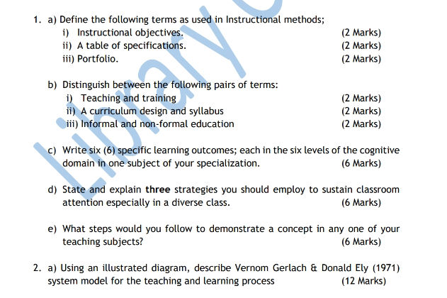 1. a) Define the following terms as used in | StudyX