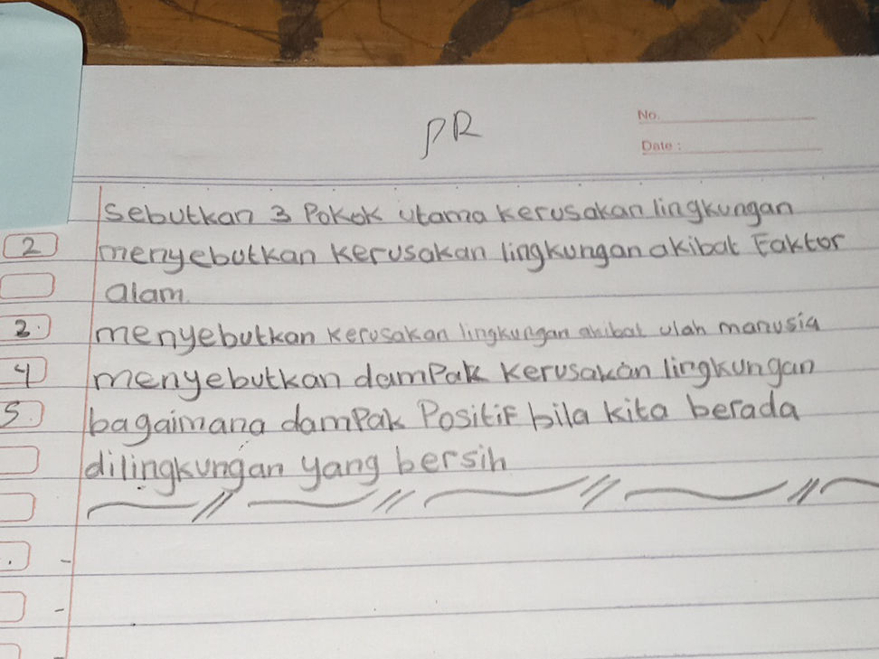 Sebutkan 3 Pokok utama kerusakan lingkungan | StudyX