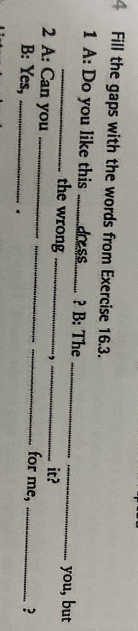 4 Fill the gaps with the words from Exercise | StudyX