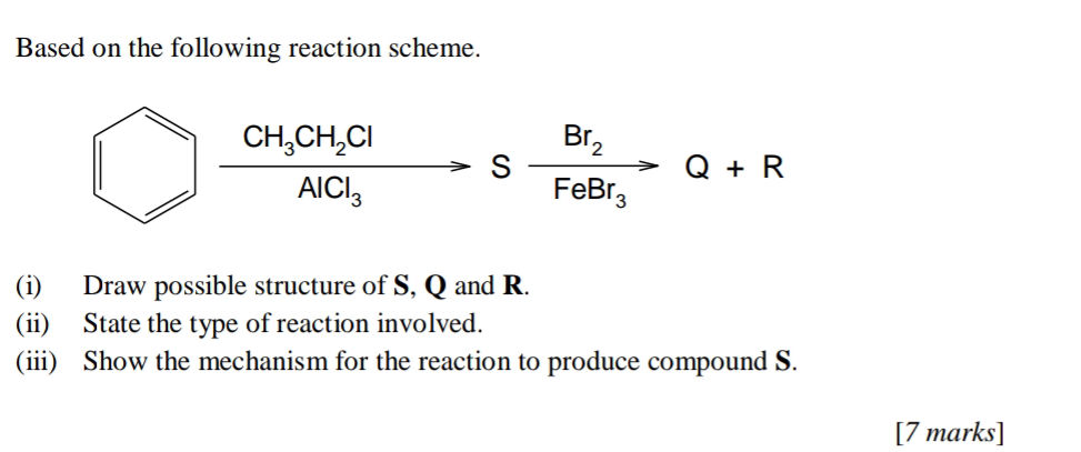 Based on the following reaction scheme. | StudyX