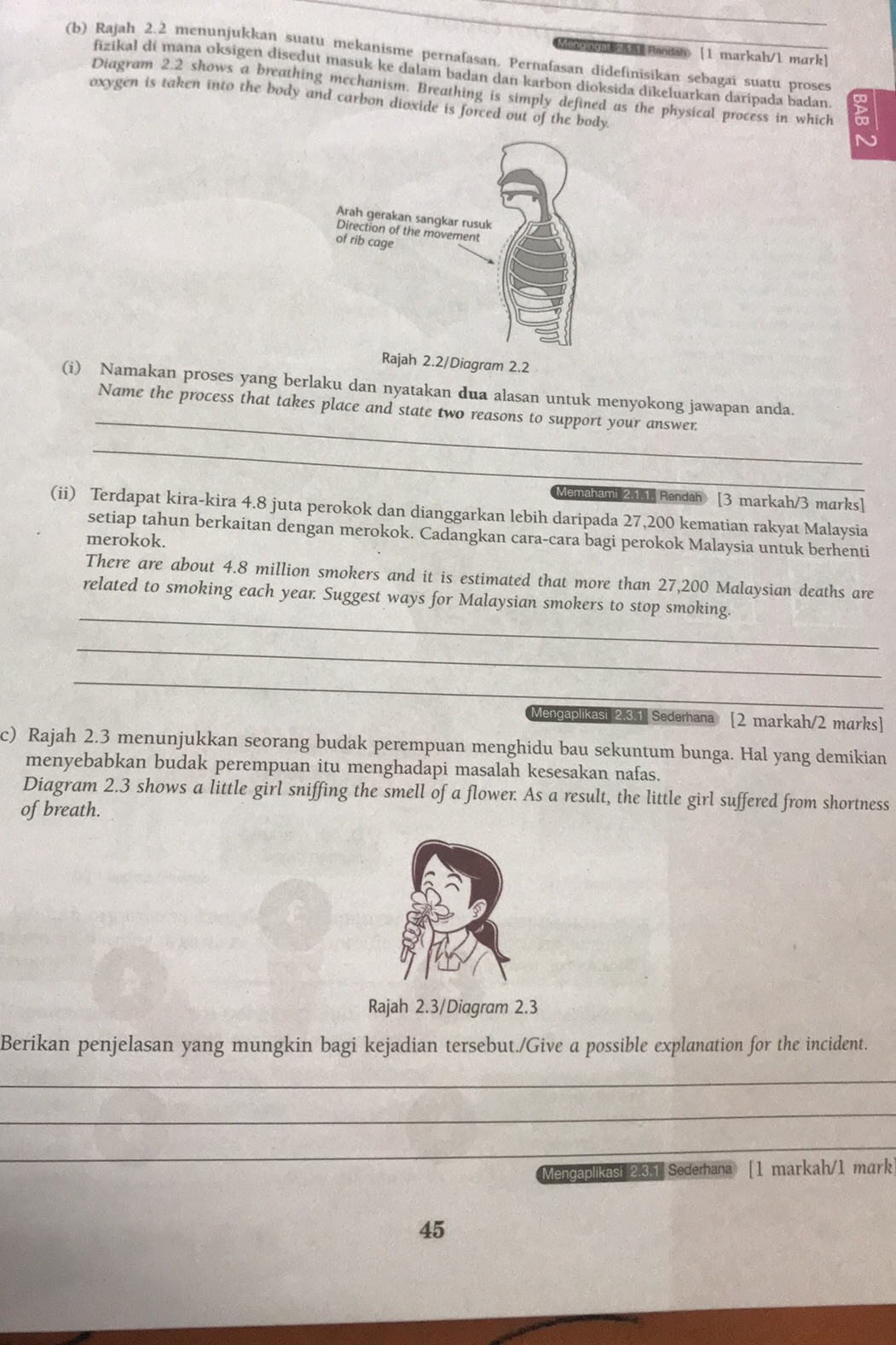 (i) Namakan proses yang berlaku dan nyatakan | StudyX