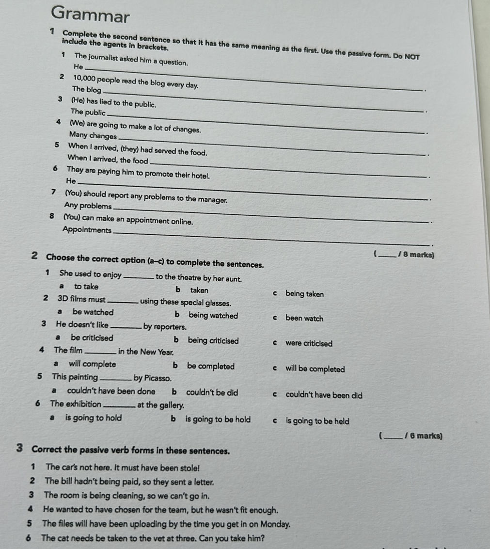 1 Complete the second sentence so that it | StudyX