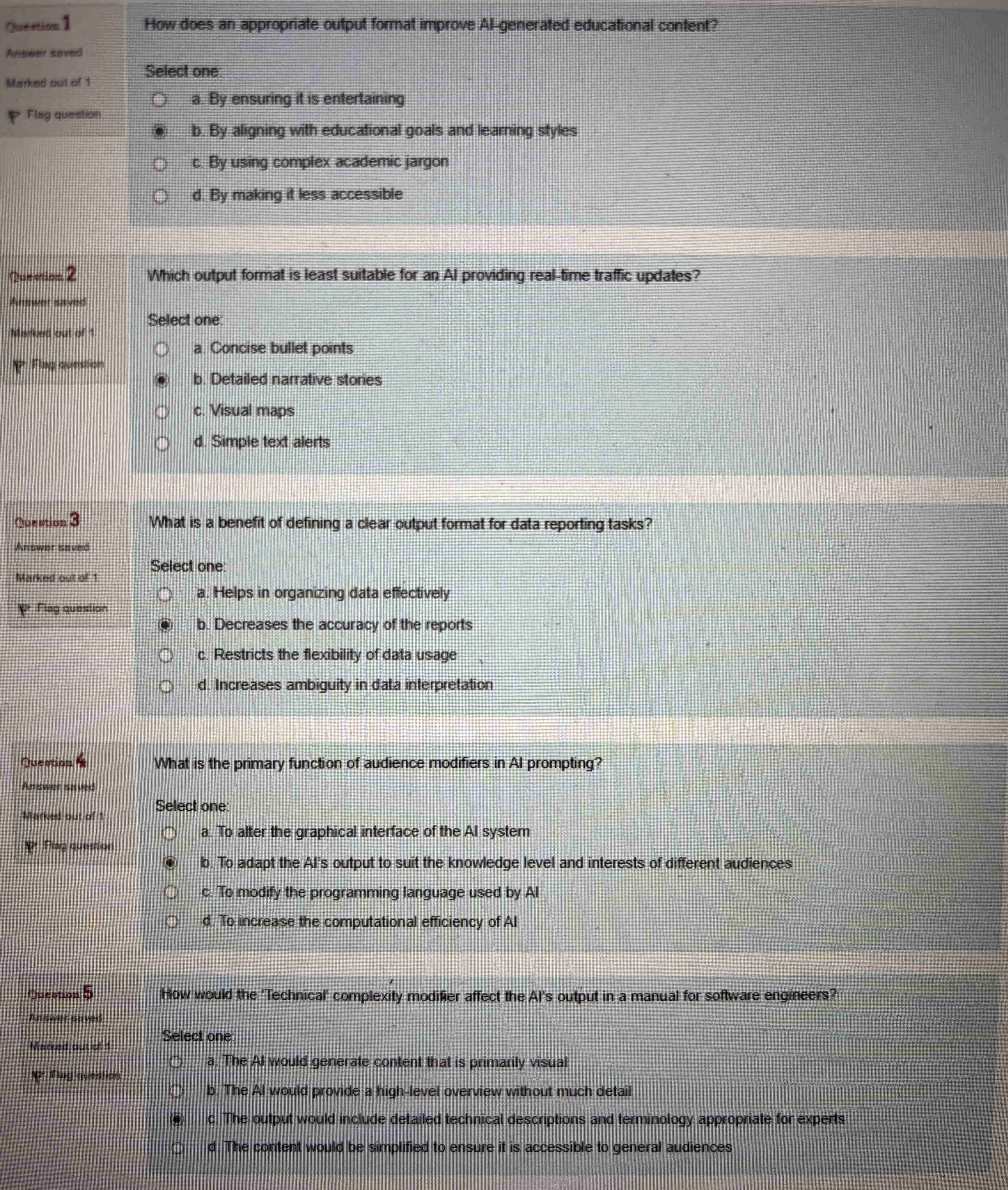 Question 1 How does an appropriate output | StudyX