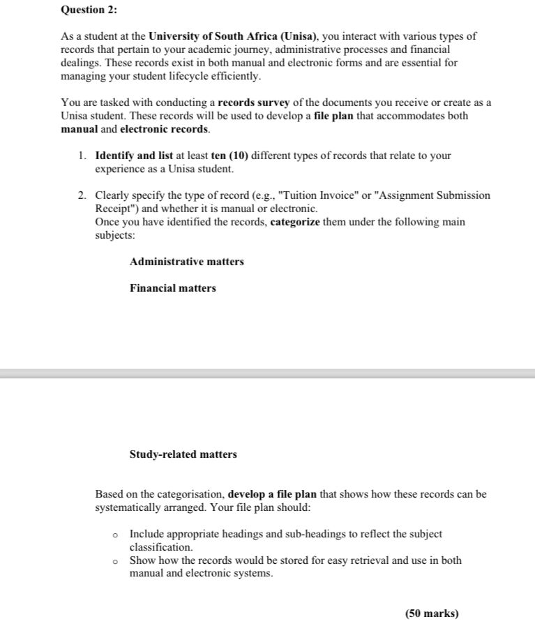 Question 2: As a student at the University | StudyX